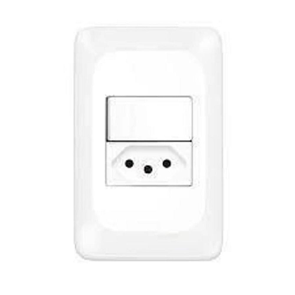 Conjunto Interruptor Paralelo + Tomada 2p+t 10a - Pial Pop - Carrefour Conjunto Interruptor Paralelo + Tomada 2p+t 10a - Pial Pop - Carrefour