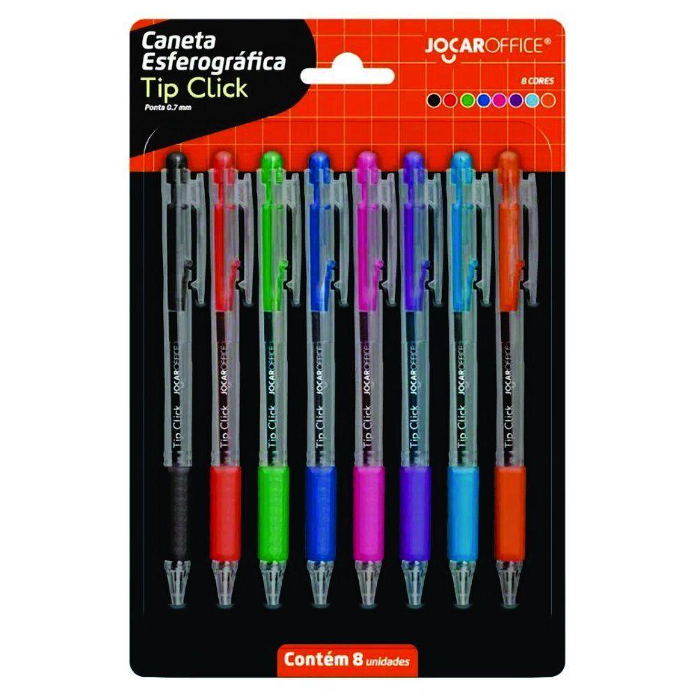 Caneta Jocar Tip Click 0.7 C/8 Cores 97945 - Carrefour