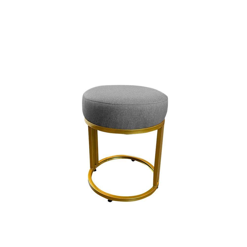 Puff Decorativo Enzo Para Ambientes De Bom Gosto Bouche:cinza Escuro ...