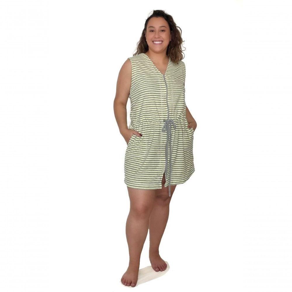 Roupão De Banho Com Zíper - Ref 204 Amarelo Mescla - P - Carrefour