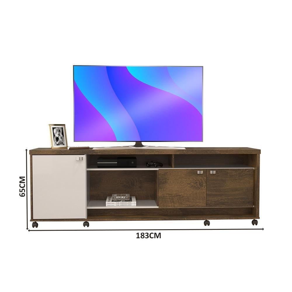 Bancada Para Sala Canela Off White Dallas Lukaliam - Carrefour