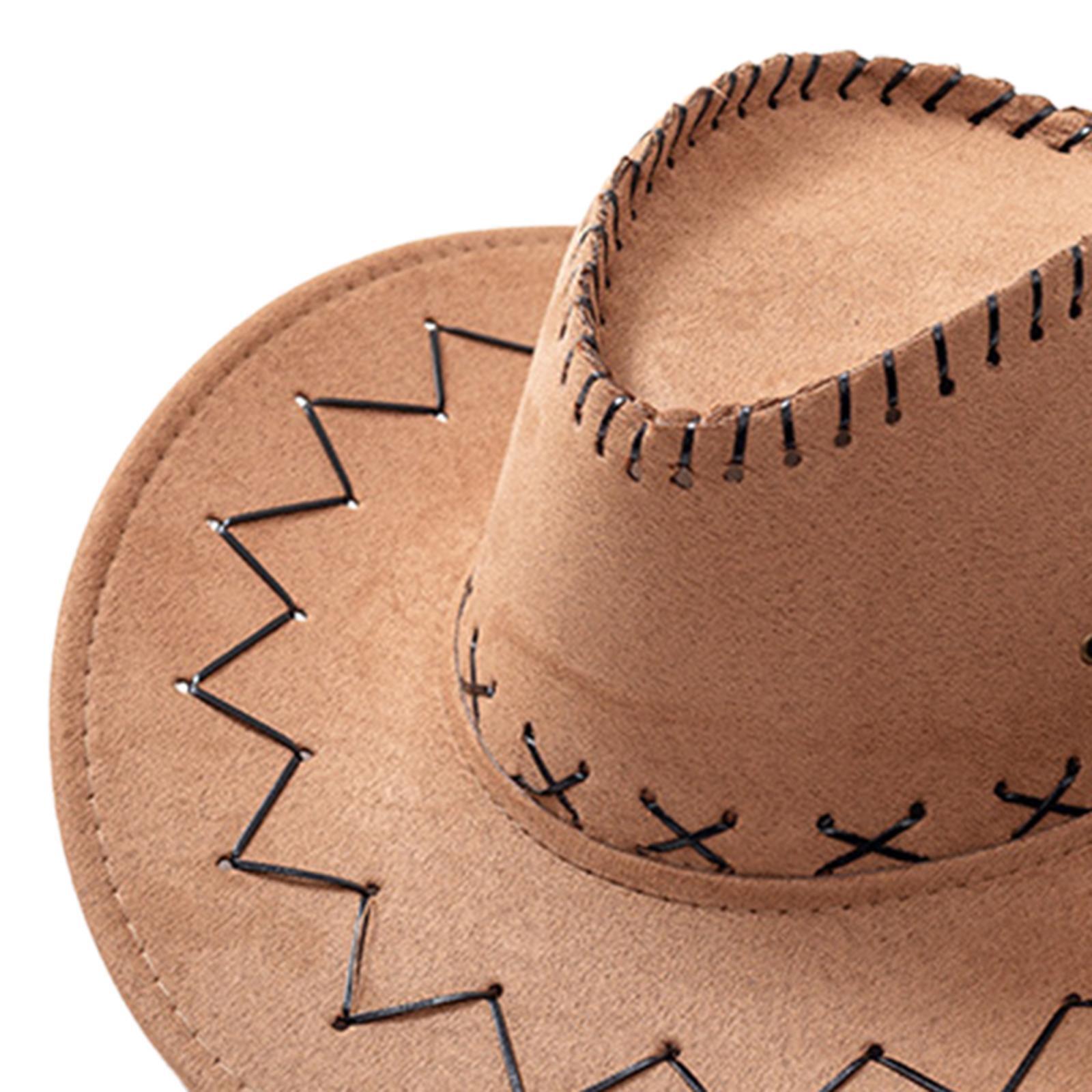 Chapéu De Festa Cowboy Ocidental Boné Multiuso Borda Larga Resistente ...