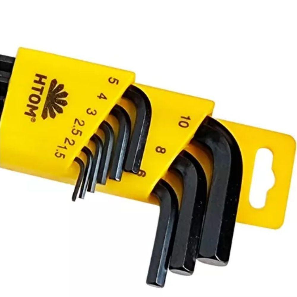 Jogo De Chave Hexagonal Longa C- 9 Pçs M. 1,5 A 10,0mm - Htom - Carrefour
