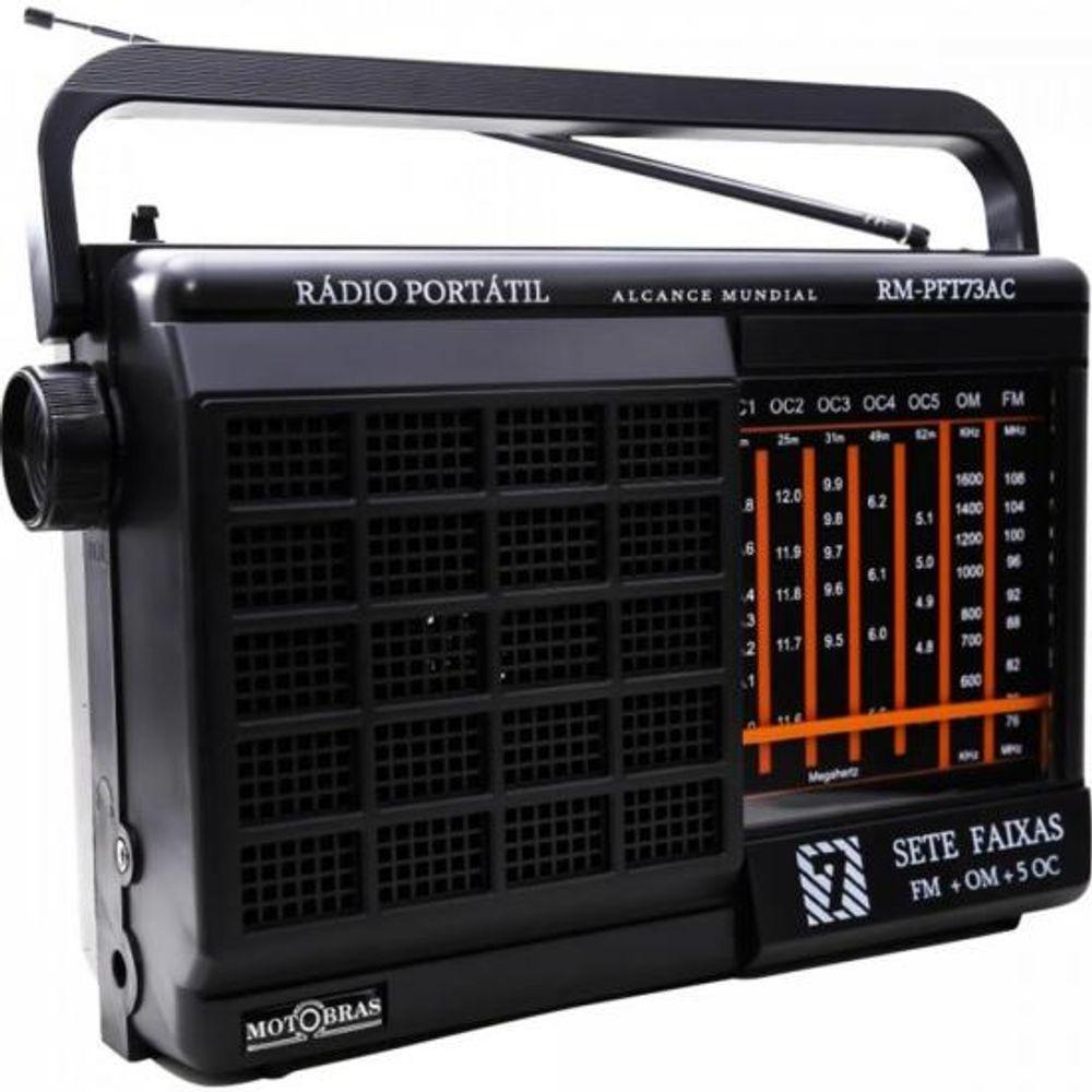 Rádio Portátil Motobras Rm-pft73ac 7 Faixas Preto - Carrefour