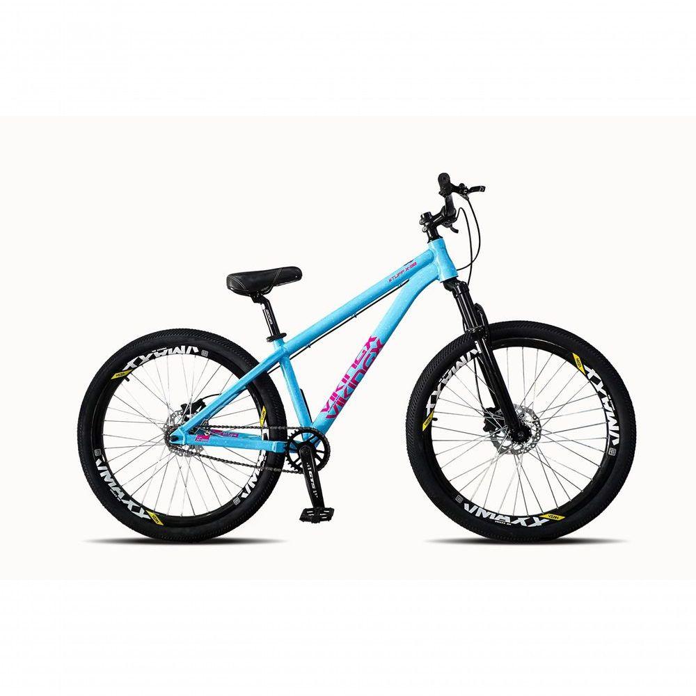 Bicicleta Vikingx Aro 26 Tuff 38 Single Aro Vmax Azul/ads Rosa - Carrefour