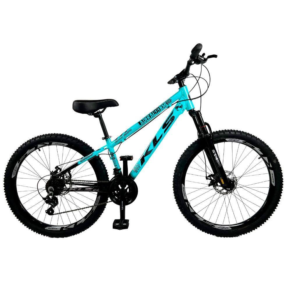 Bicicleta Aro 26 Alumínio Kls Freio Disco 21v Câmbios Shimano Azul Bebê ...