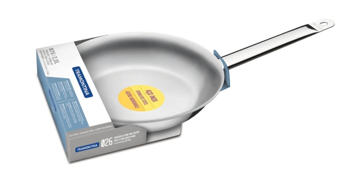 Frigideira Tramontina Professional Rasa em Aço Inox Fundo Triplo com ...