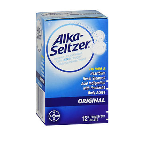Comprimidos Antiácidos Efervescentes Alka-seltzer 12 Comprimidos Da ...