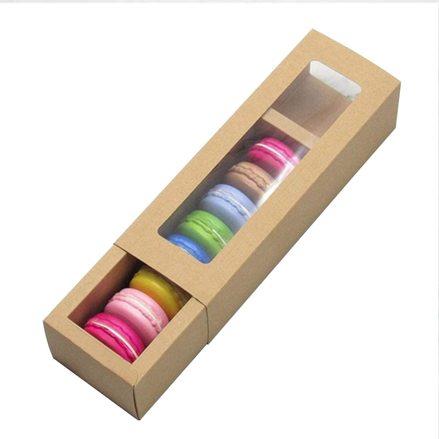 12 Pack Macarons Boxes Macaron Boxes Embalagem,brown Kraft Macaron ...