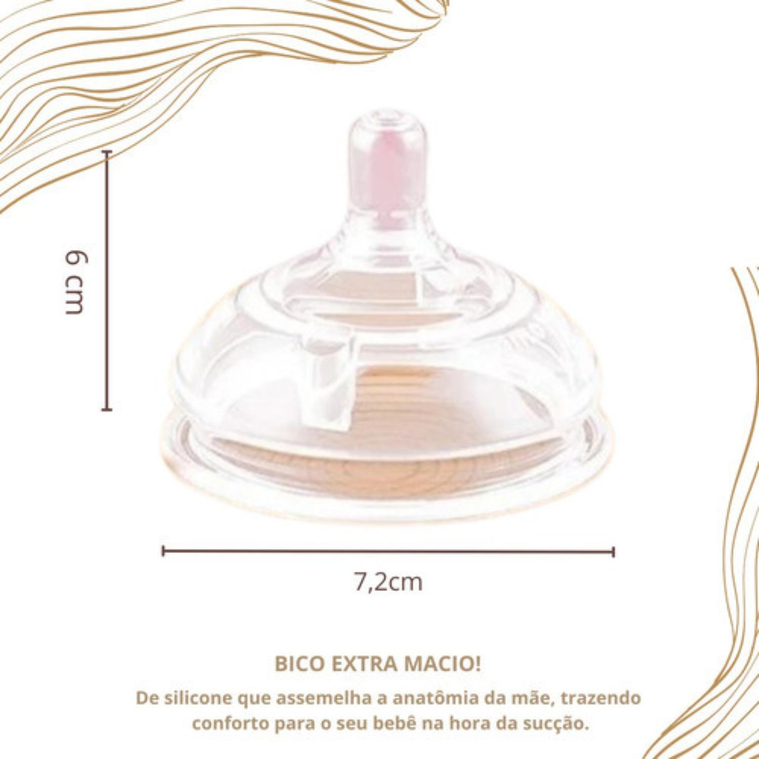 Bico Mamadeira Silicone Imita Peito Materno 6 A 12 Meses - Carrefour