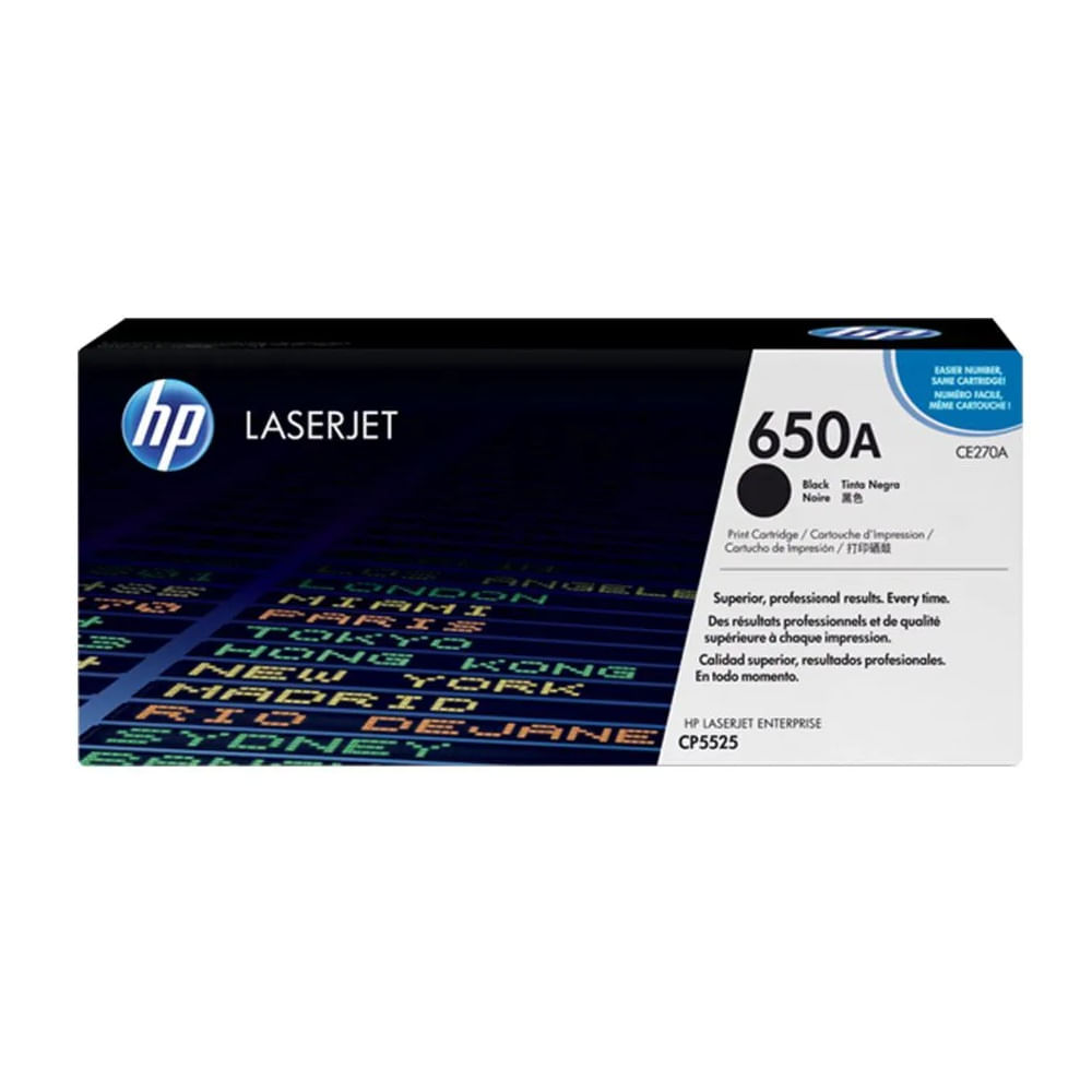 Toner Original Hp 650a Ce270a Preto - 15.000 Pgs - Carrefour