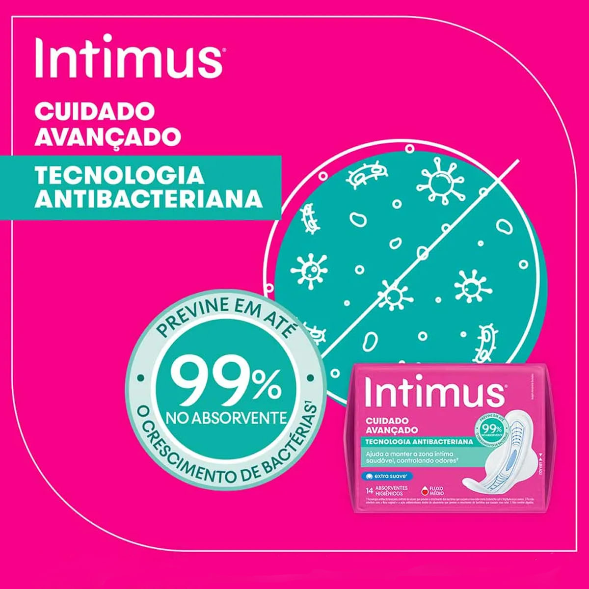 Absorvente Cuidado Avançado Tecnologia Antibacteriana Extra Suave 14 ...