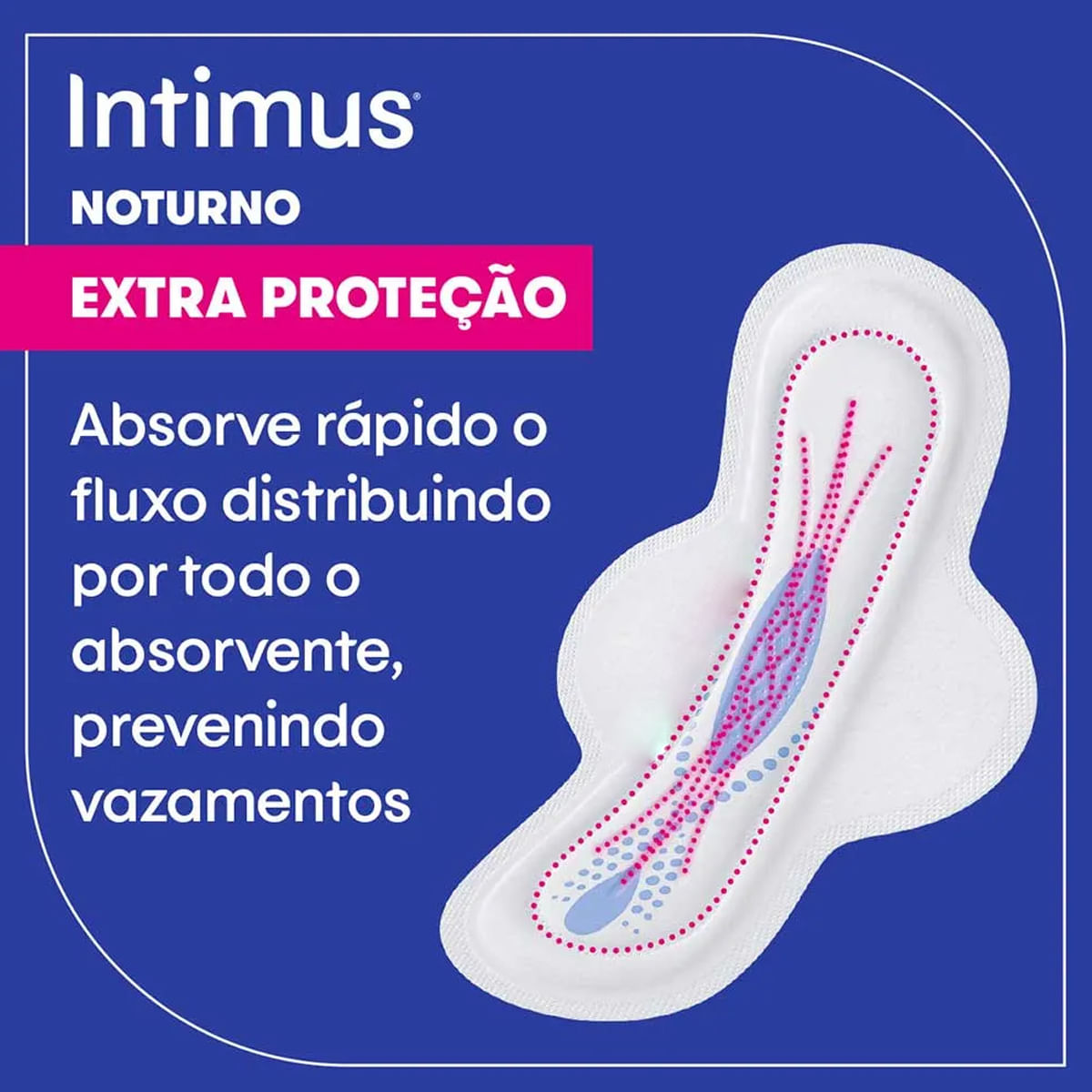 Absorventes Noturno Extra Proteção Cobertura Seca Fluxo Intenso 30 ...