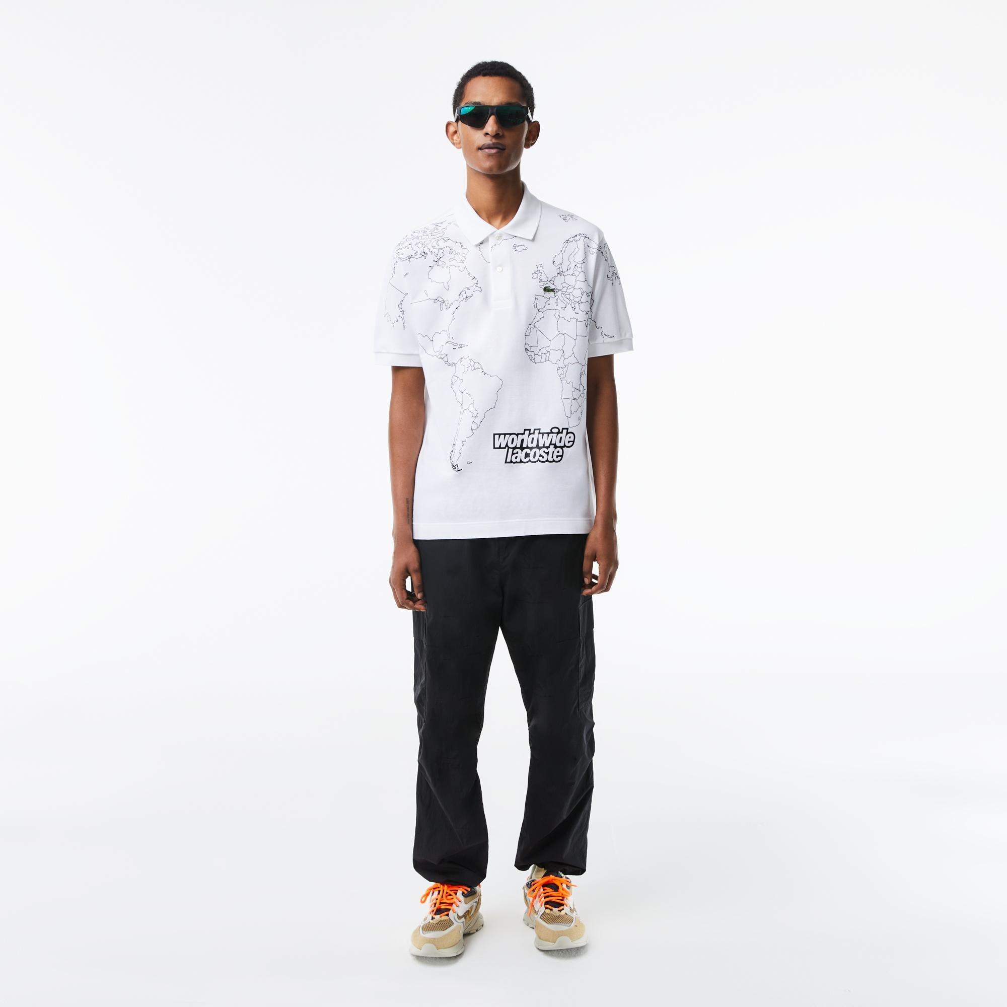 Polo Lacoste Camiseta Edição Especial World Wide Tecnologia Regular Fit ...