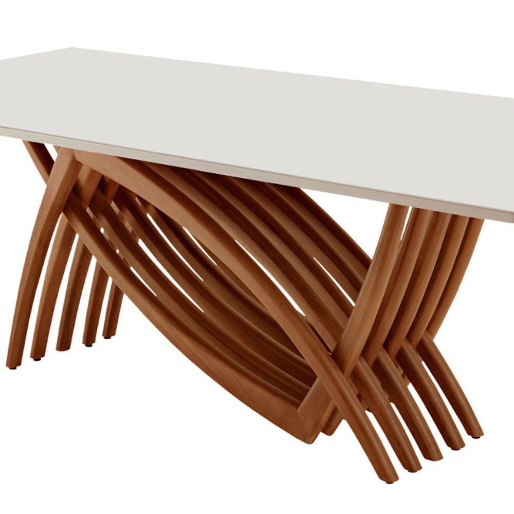 Mesa Para Sala De Jantar Vênus Moderna Mobília Cinamomo Imbuia-off ...