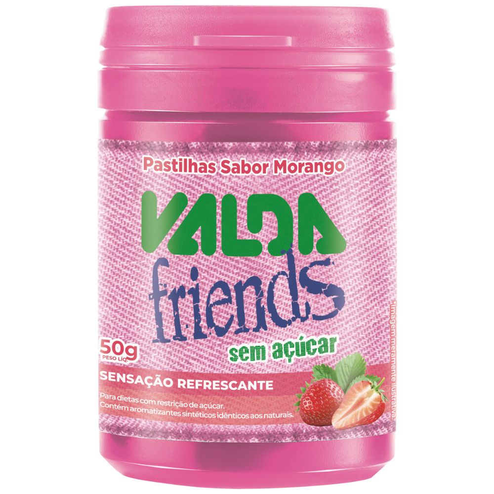 Pastilhas Valda Friends Sabor Morango 50g - Carrefour