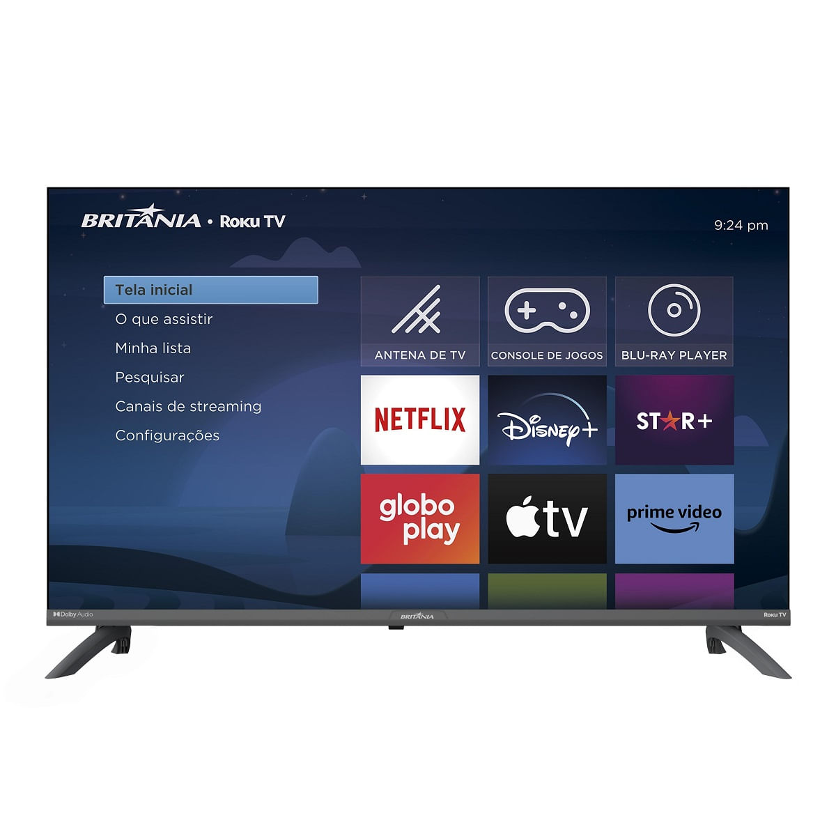 Smart TV Britânia 40 Polegadas BTV40E3ERSGB Full HD LED Roku TV Dolby ...