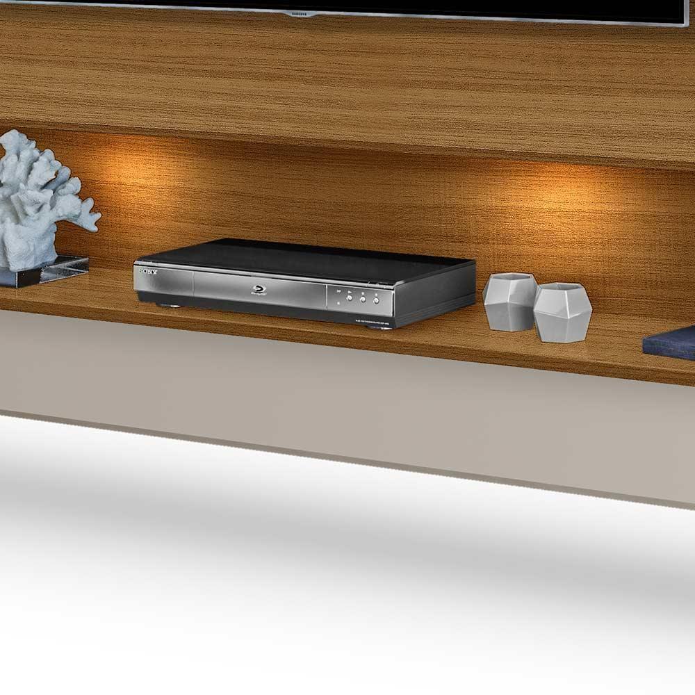 Painel Home Luapa Com Led Suspenso Para Tv Até 75 Milão Carvalho / Off ...