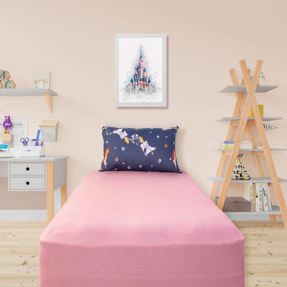 Jogo De Lençol 2 Peças Portallar Disney Friendly Princesses-rosa Cravo ...