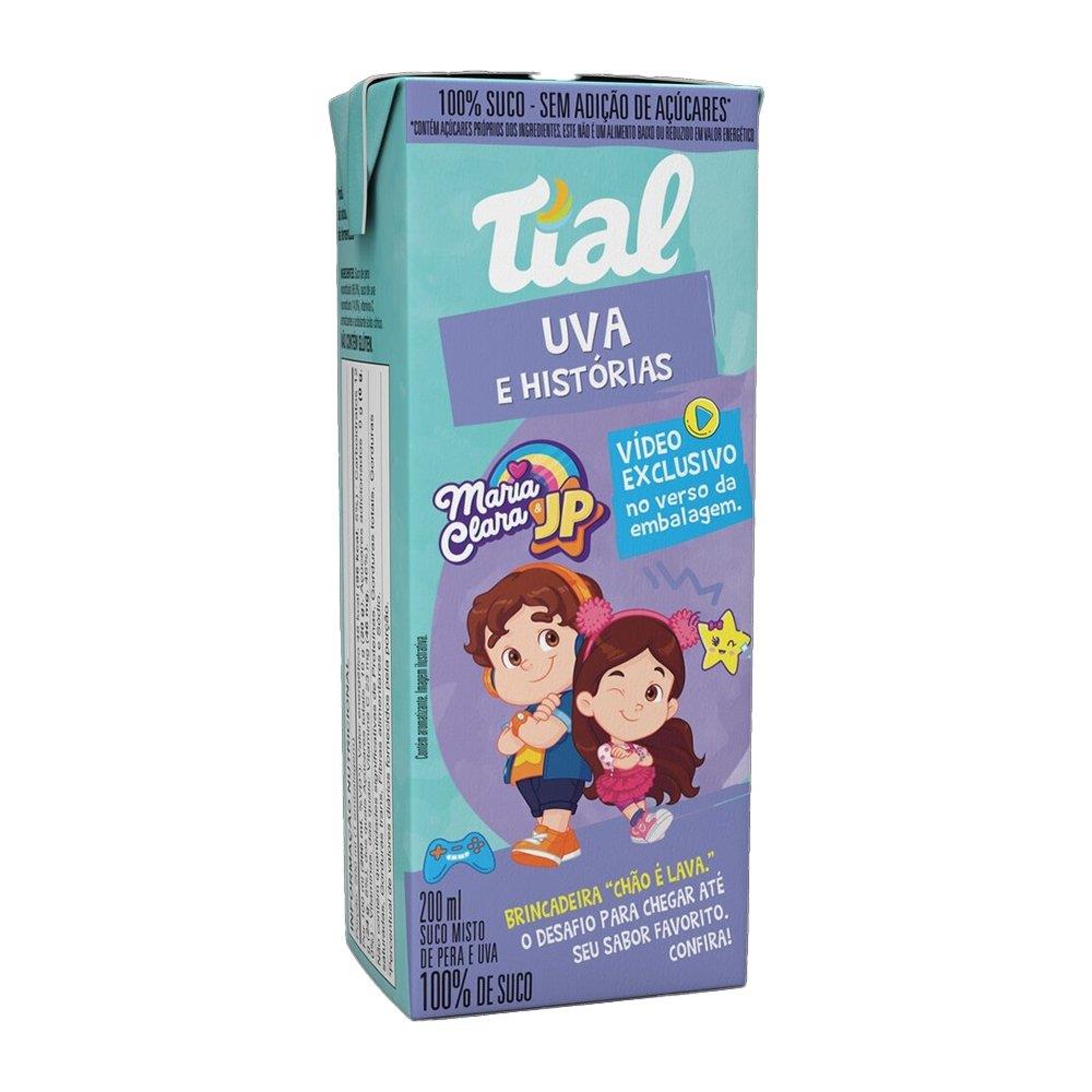 Suco Tial 100% Maria Clara & Jp | Uva E Pera 200ml - Embalagem Com 24 ...