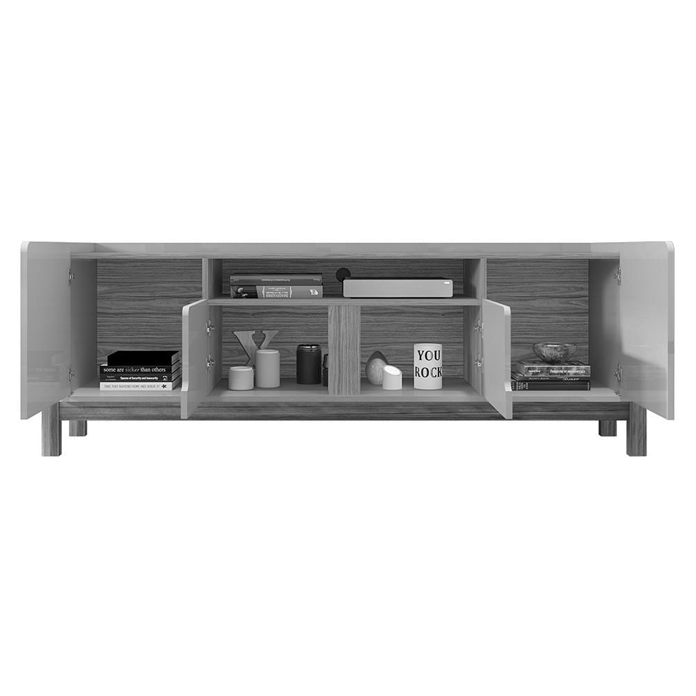 Rack Bancada Lizz 190cm Branco/cedro Para Tv Até 60 - Casa D - Carrefour
