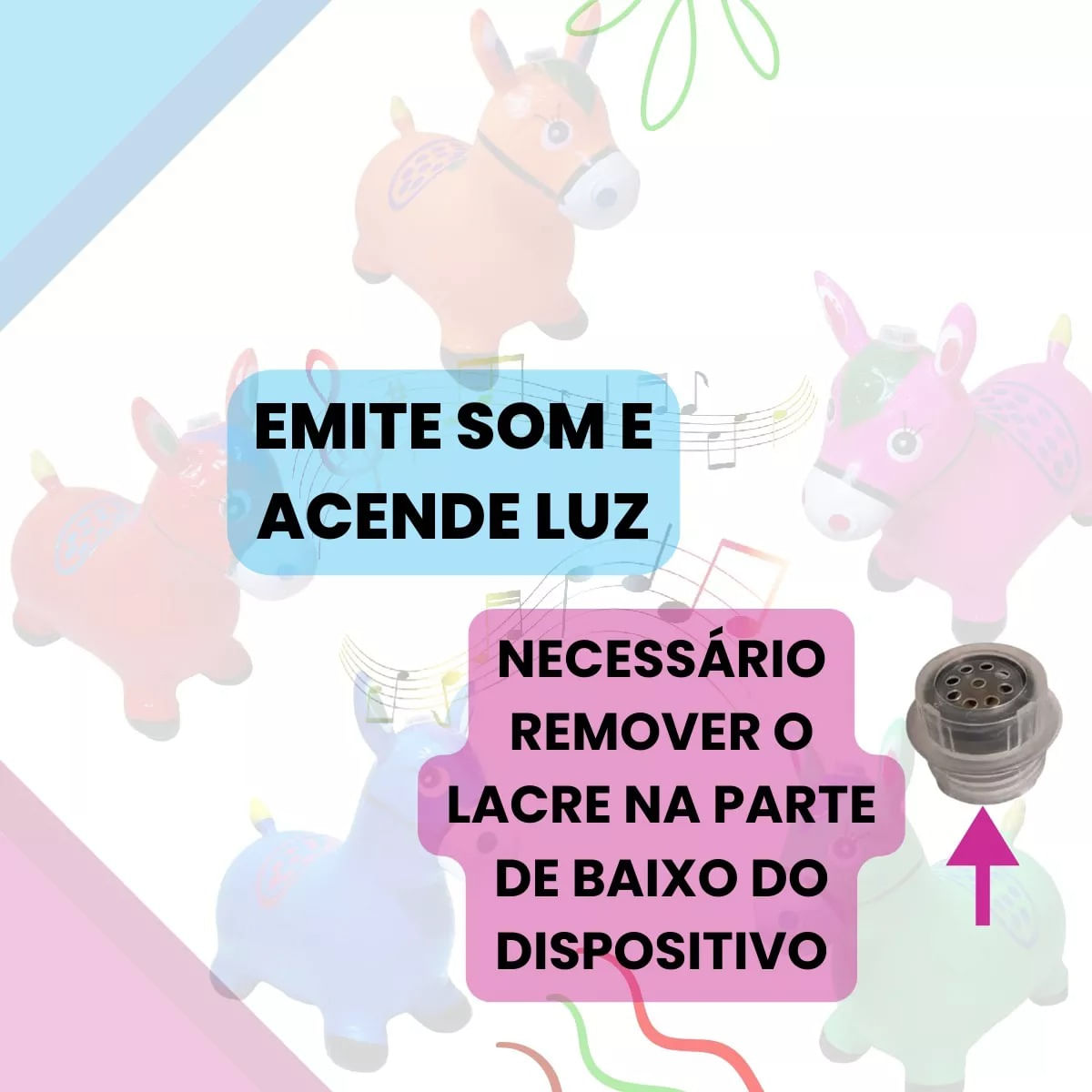 Cavalinho Upa Upa Pocoto Brinquedo Pula Pula Musica Infantil - Verde ...