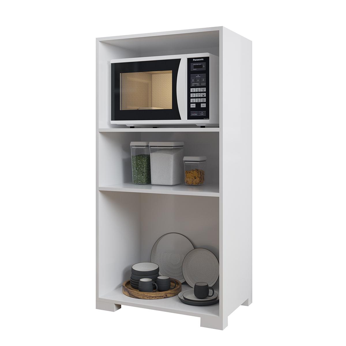 Balcao Multiuso De Cozinha Para Microondas 2 Portas Myanmar - Branco ...