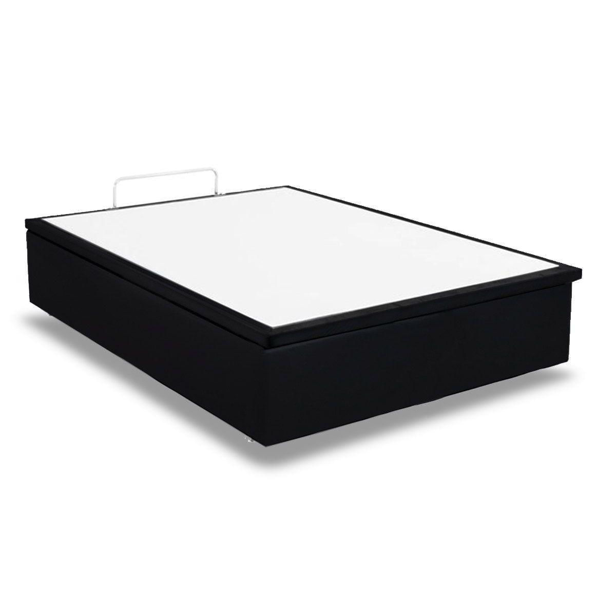 Cama Box Baú Queen Universal Suede Nero Black (158x198x35) - Ortobom ...