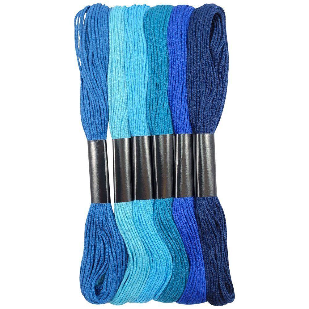 Linha Meada Kit Degradê Pacote Com 06 Azul Ref.661755 - Carrefour