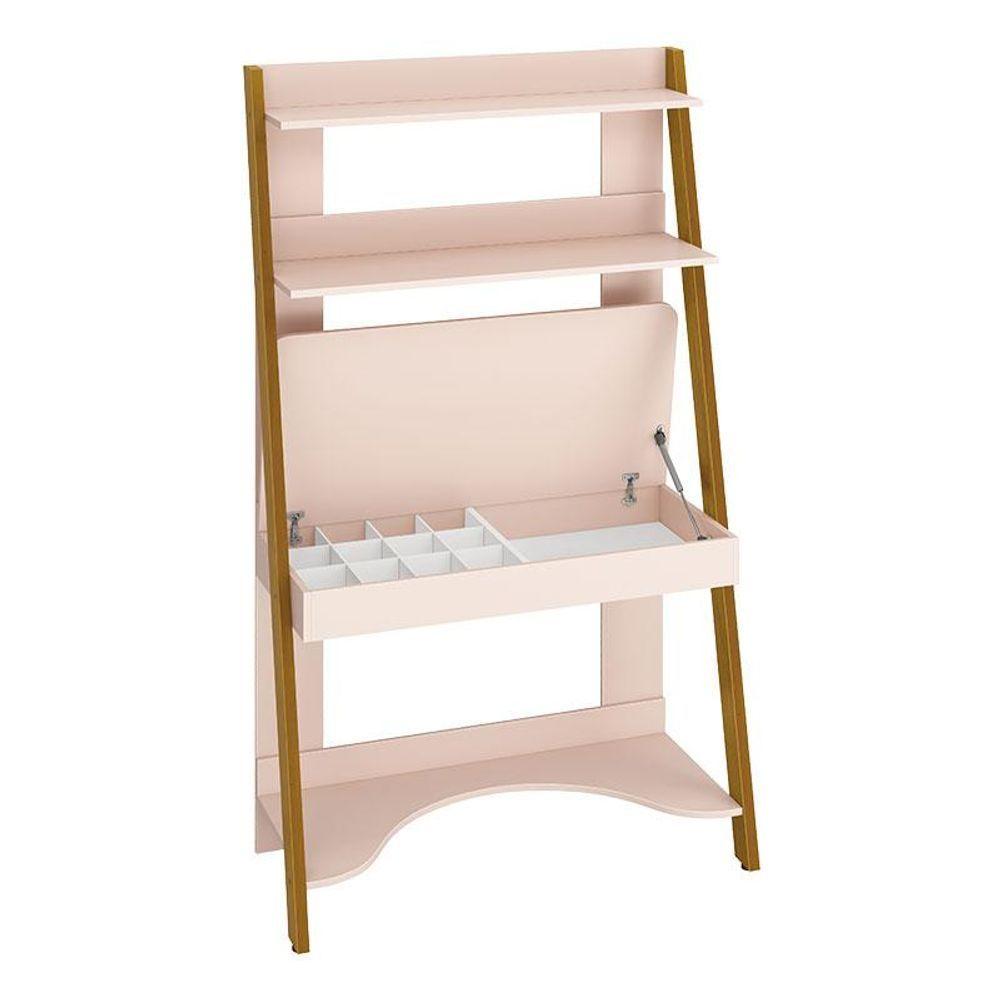 Escrivaninha Infantil Simba Rosa Acetinado Amadeirado - Reller - Carrefour