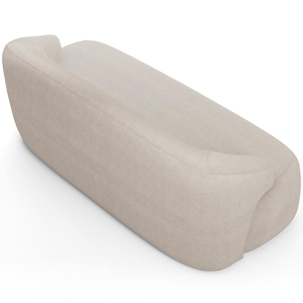 Sofá 2 Lugares Curvo Orgânico Living 150cm Barolo L06 Linho Bege ...