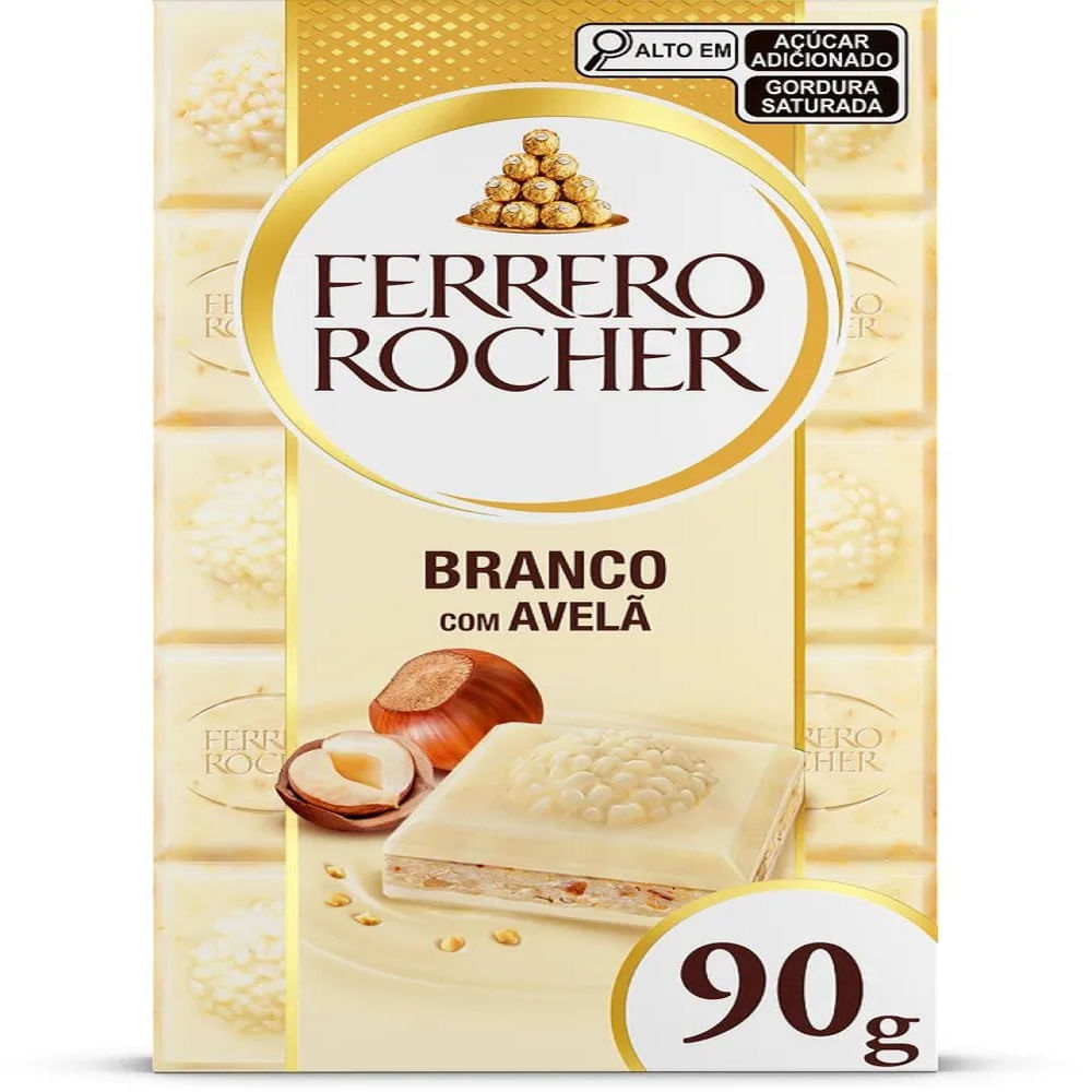 Chocolate Branco Tablete Ferrero Rocher 90g - Carrefour