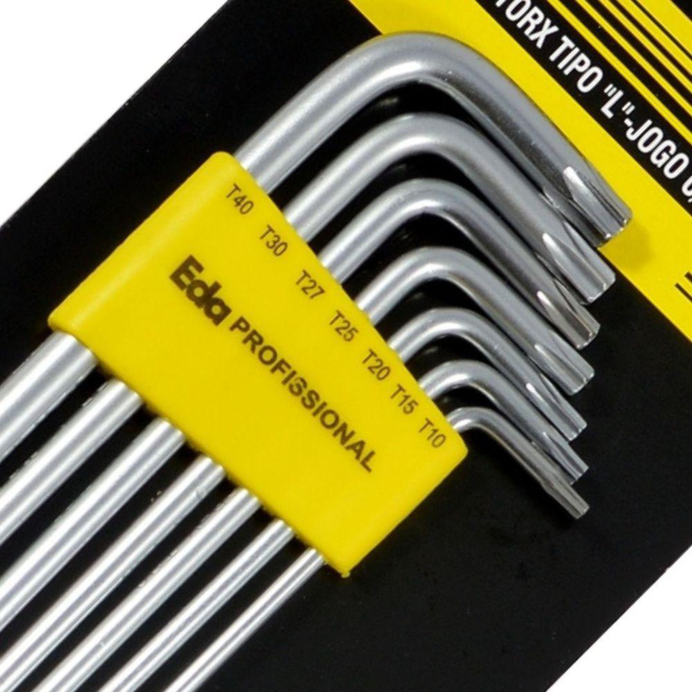 Jogo De Chave Torx Tipo L - T10 A T40 - 7 Peças - Eda - Carrefour