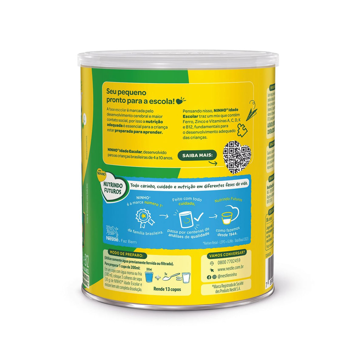 Leite Em Pó Ninho Idade Escolar 4 A 10 Anos 380g Nestlé - Carrefour