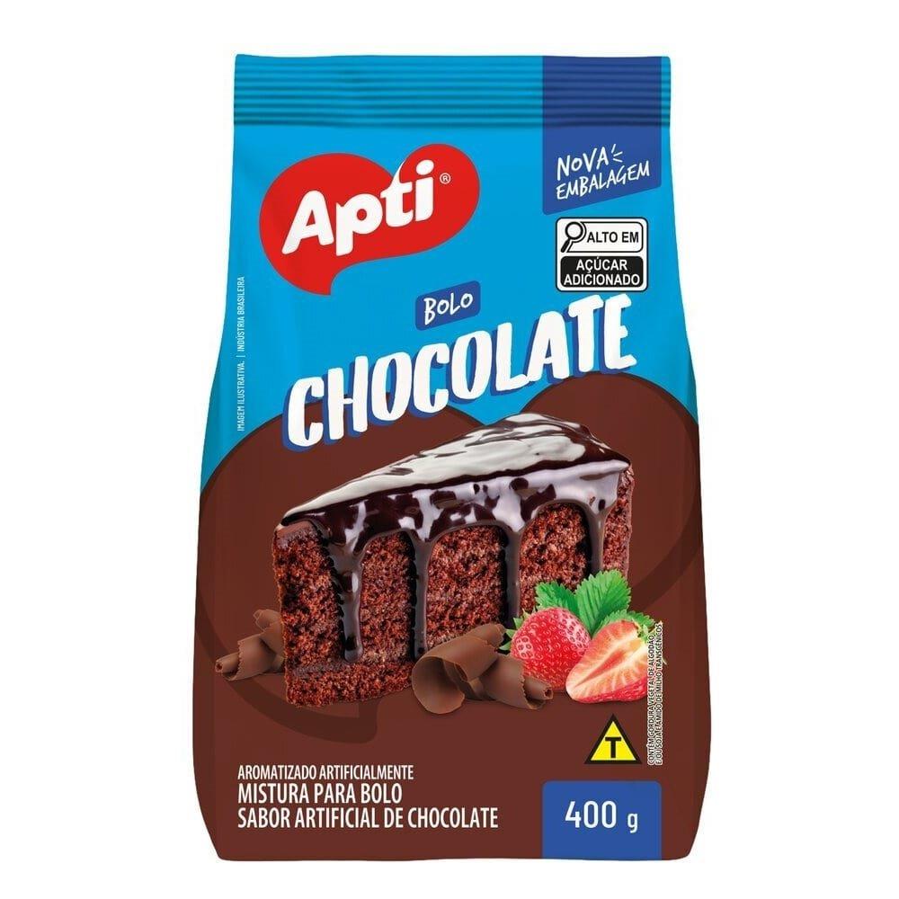 Mistura Para Bolo Apti Chocolate 400g - Embalagem Com 12 Unidades ...