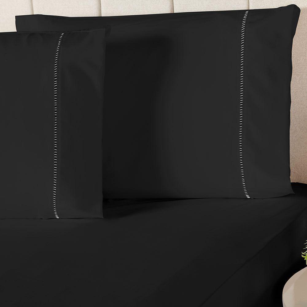 Jogo De Lençol Casal Padrão 3 Peças Laura 100% Poliéster 200 Fios Cor ...