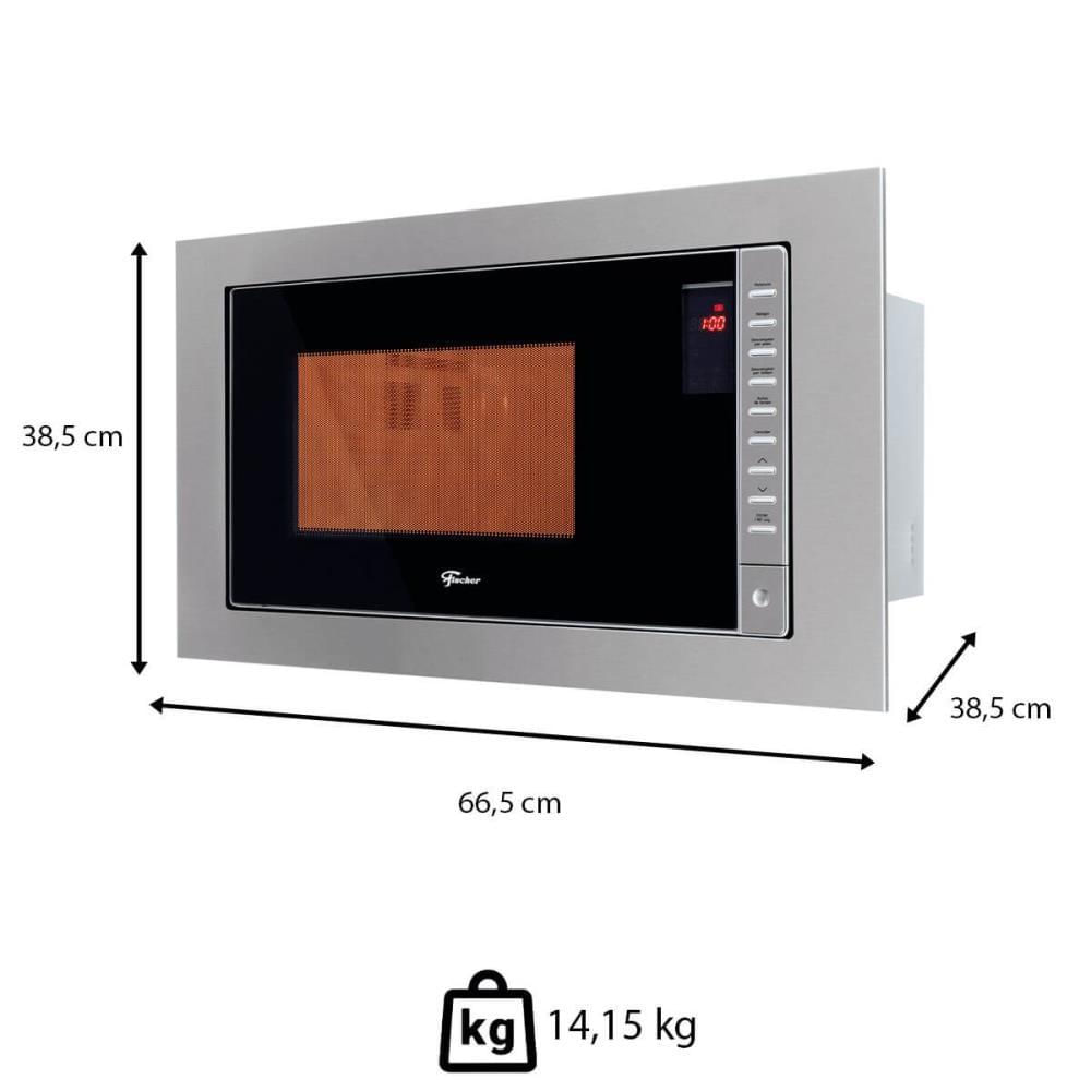 Micro-ondas Fischer Fit Line Embutir 25l Moldura Inox 127v Com Função ...