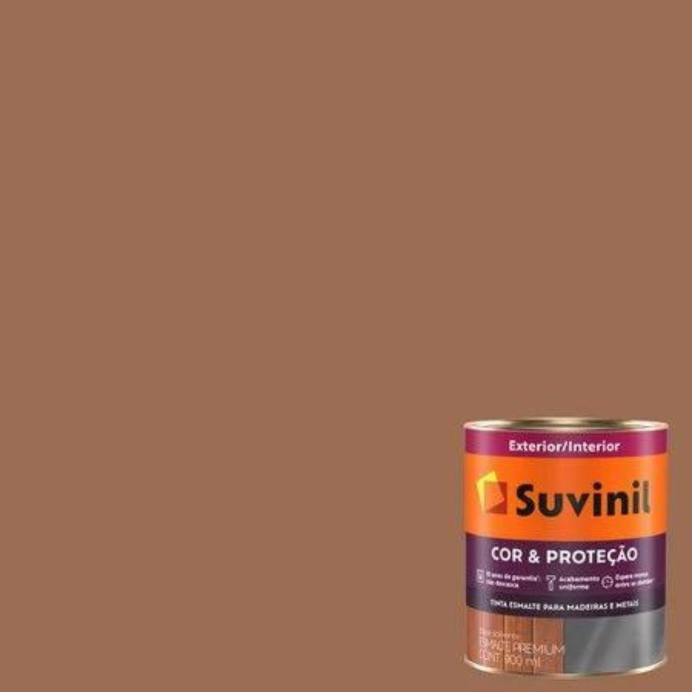 Esmalte Brilhante Suvinil Cor E Proteção Base Solvente 900ml - Marrom ...