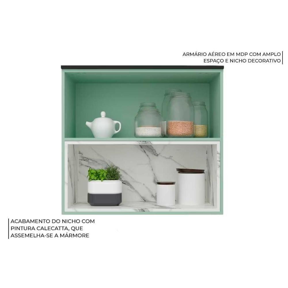 Armário Aéreo P/ Cozinha Manhattan Ph 3078 1 Porta Basculante 80cm Branco - Herval - Carrefour