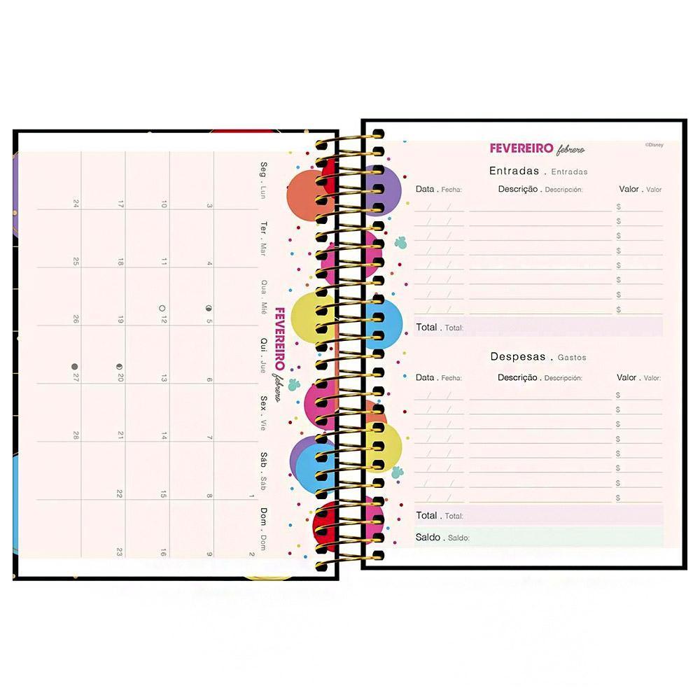 Agenda 2025 Diária Espiral Minnie Mouse Poa Tilibra - Carrefour
