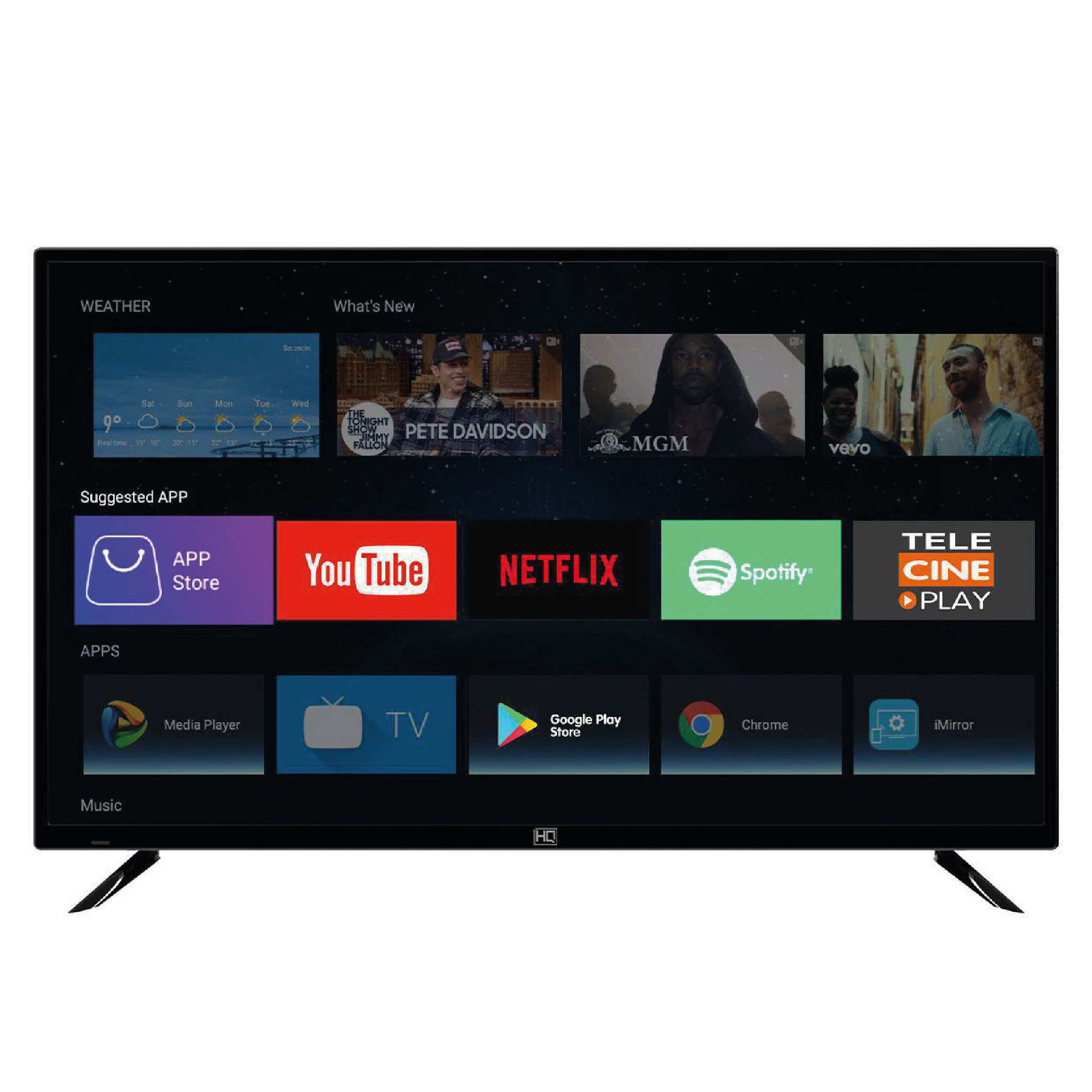 Smart Tv Led Hq Hd 4k 43" Hqstv43ny - Bivolt - Carrefour