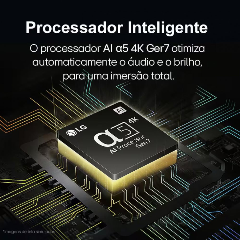 Smart TV 55 QNED 4K LG 55QNED80T com processador AI α5 4K Gen7, webOS ...