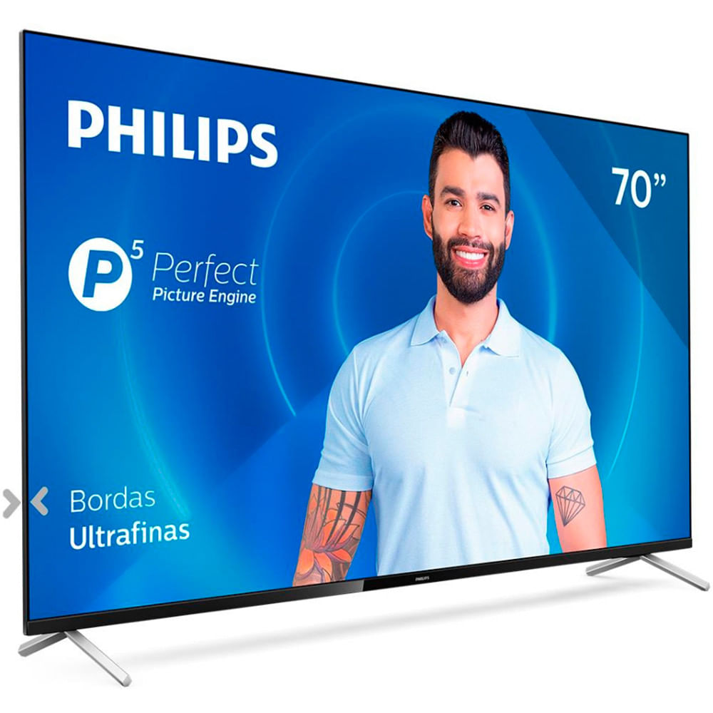 Smart Tv 70 Polegadas Uhd 4k 70pug7625 Dolby Vision Dolby Atmos Philips ...