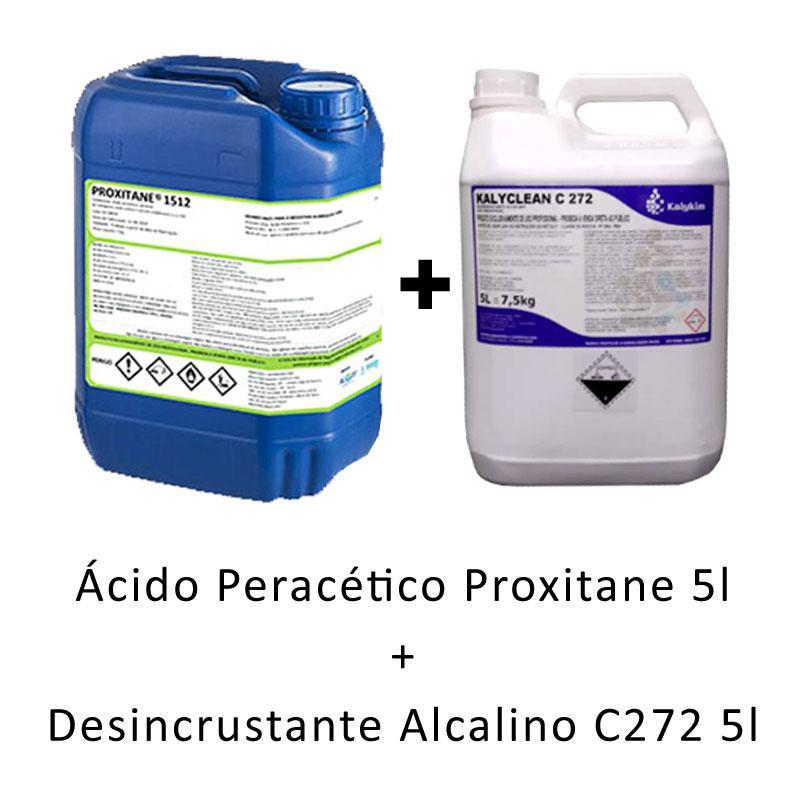 Kit Cip - Desincrustante 5l (c272) + Peracético 5l (1512) - Carrefour
