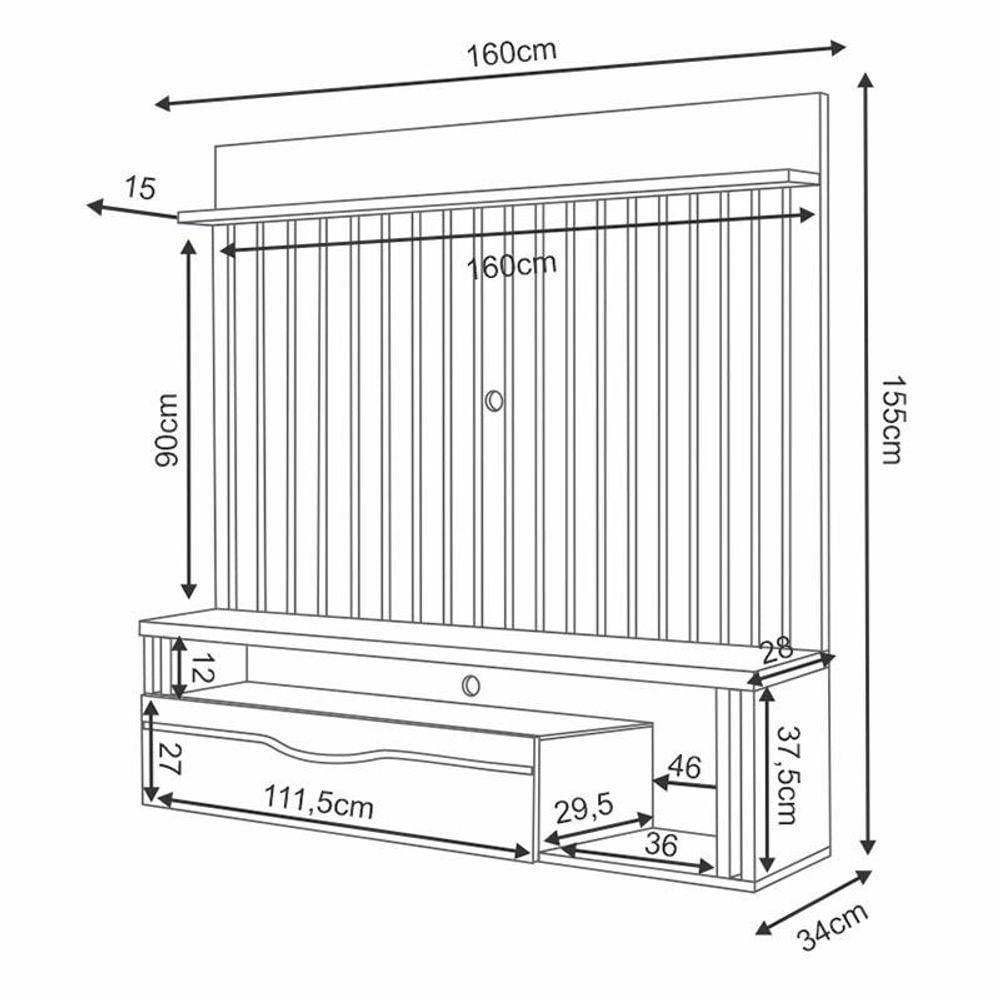Home Suspenso Ambiente Self Cinamomo Off White - Hb Móveis - Carrefour