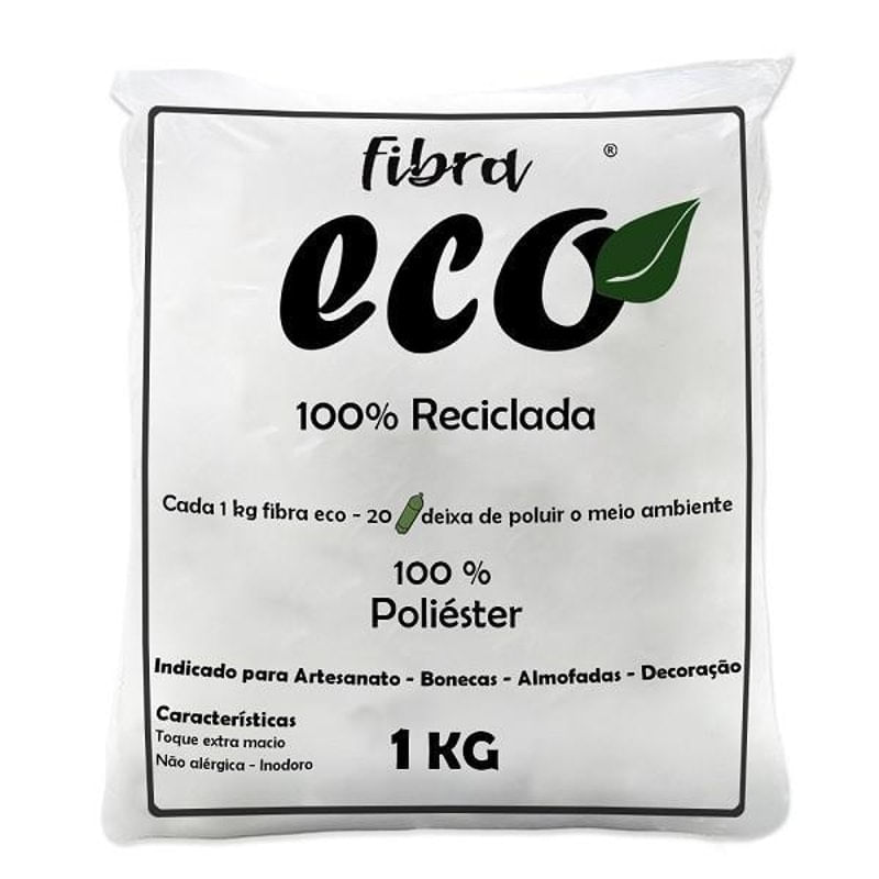 Fibras para enchimento com 1kg 100% reciclada..Conhecida pelo toque ...