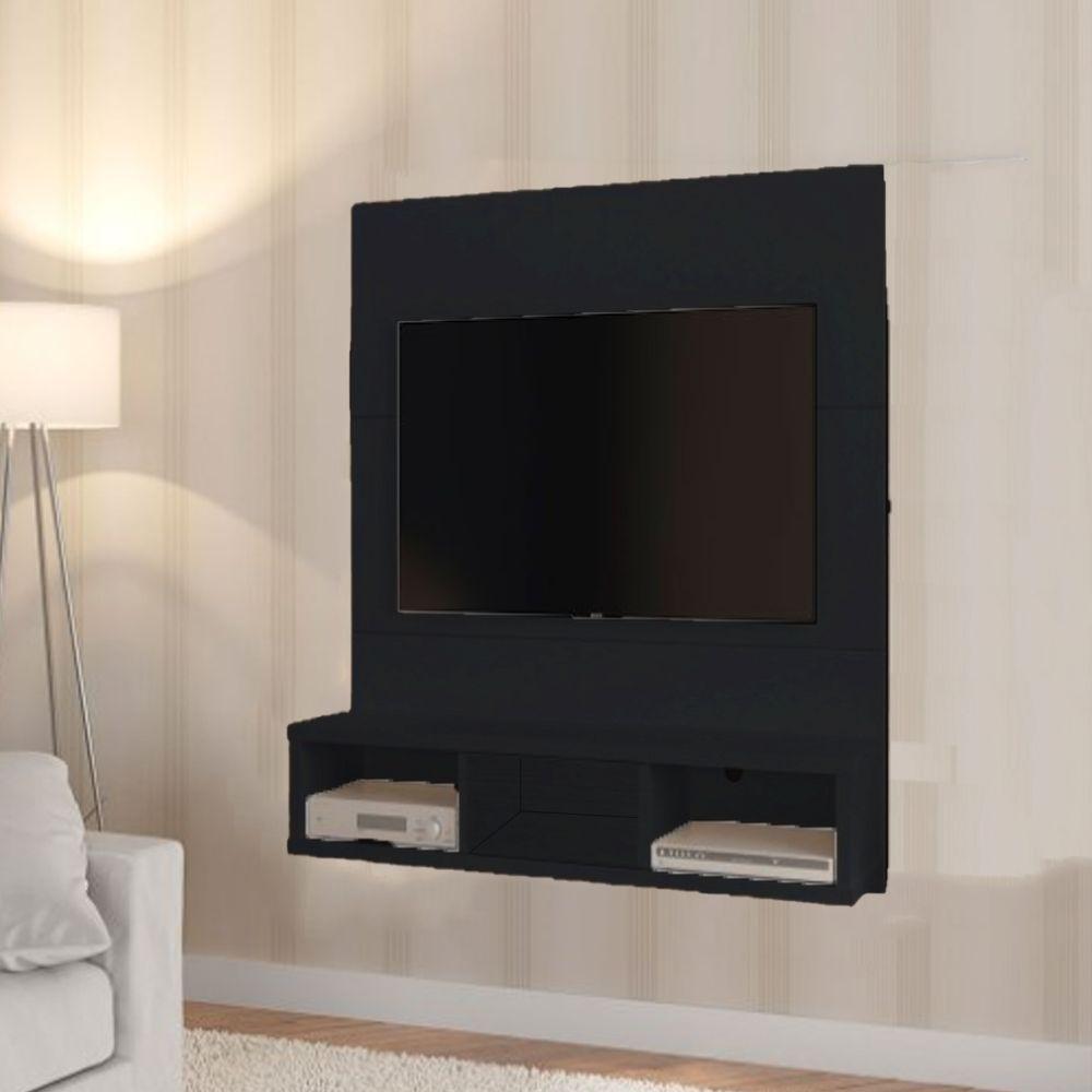 Painel Para Tv Em Ate 32 Polegadas 3 Nichos Preto Em Mdf - Carrefour