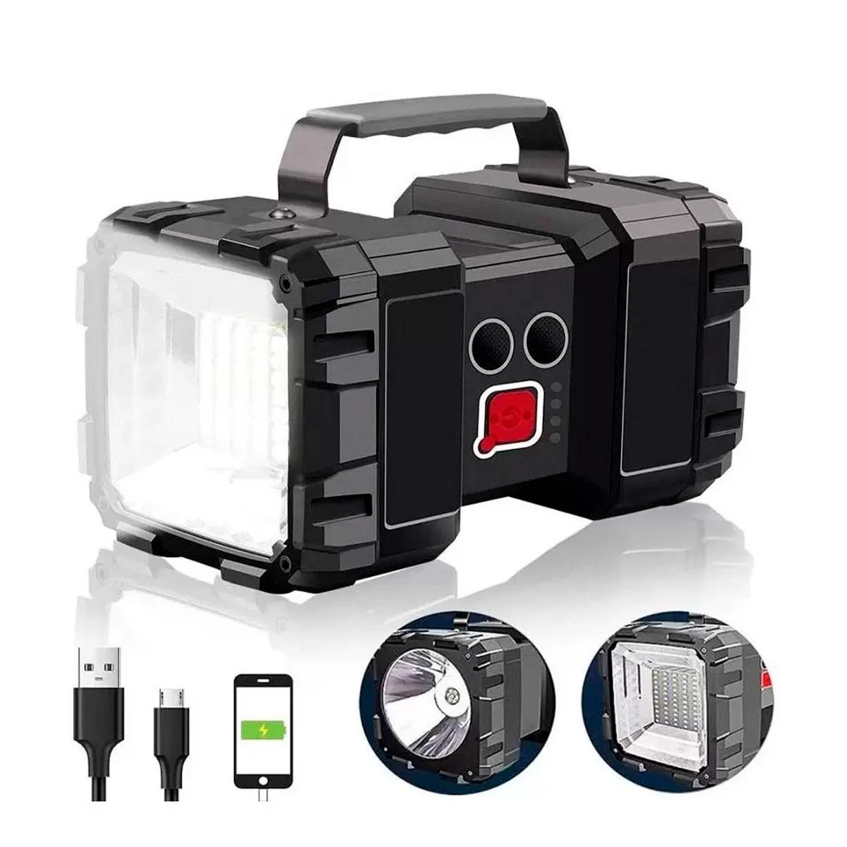 Lanterna Tática Led Potente Multifuncional Recarregável Usb - Carrefour