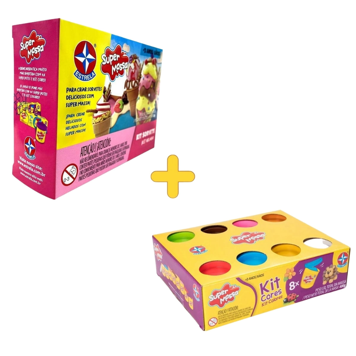 Kit Super Massa Kit Sorvetes + Kit Cores - Carrefour