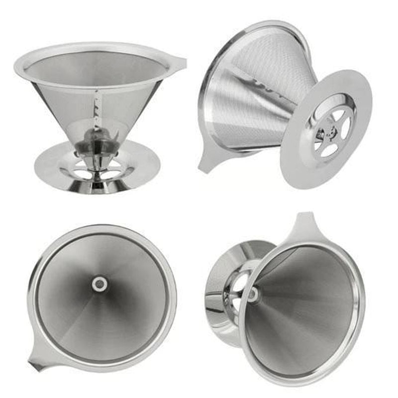 Coador de Café Aço Inox Reutilizável Sem Papel Filtro - Mimo. .O coador ...